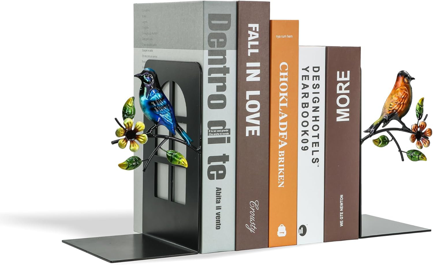 Red Barrel Studio® Metal Bookends, Decorative Book Ends For Shelves ...