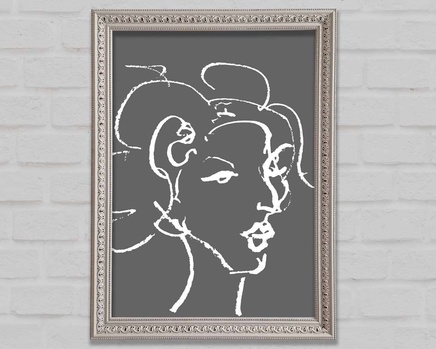 Bright Star Pretty Lady Sketch Grey - Print | Wayfair.co.uk