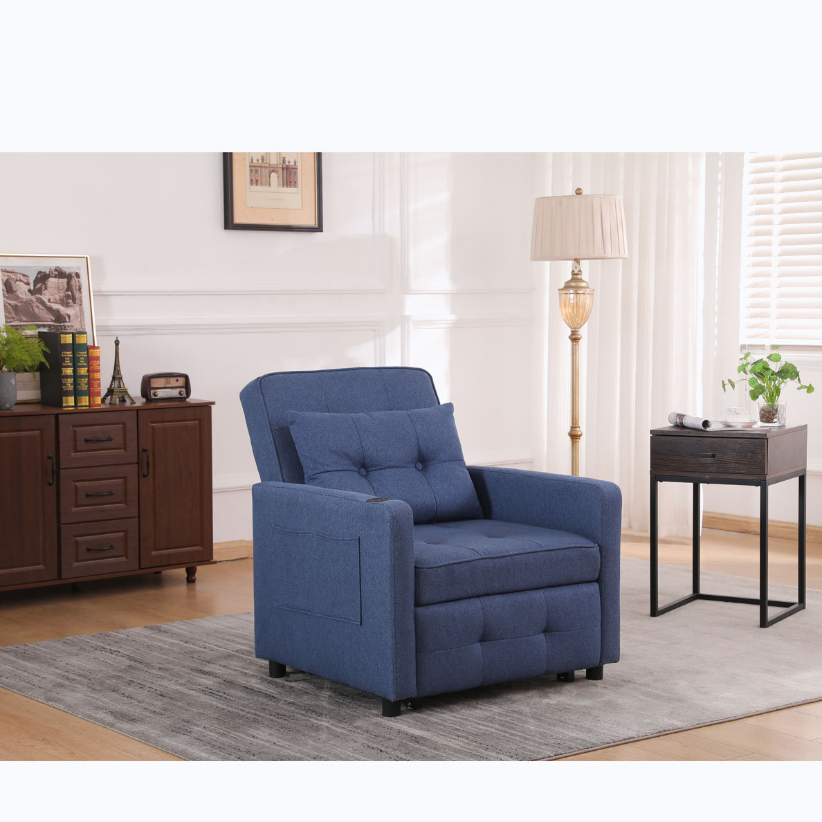 Latitude Run® Convertible Chair Bed Pull Out Sleeper Chair | Wayfair