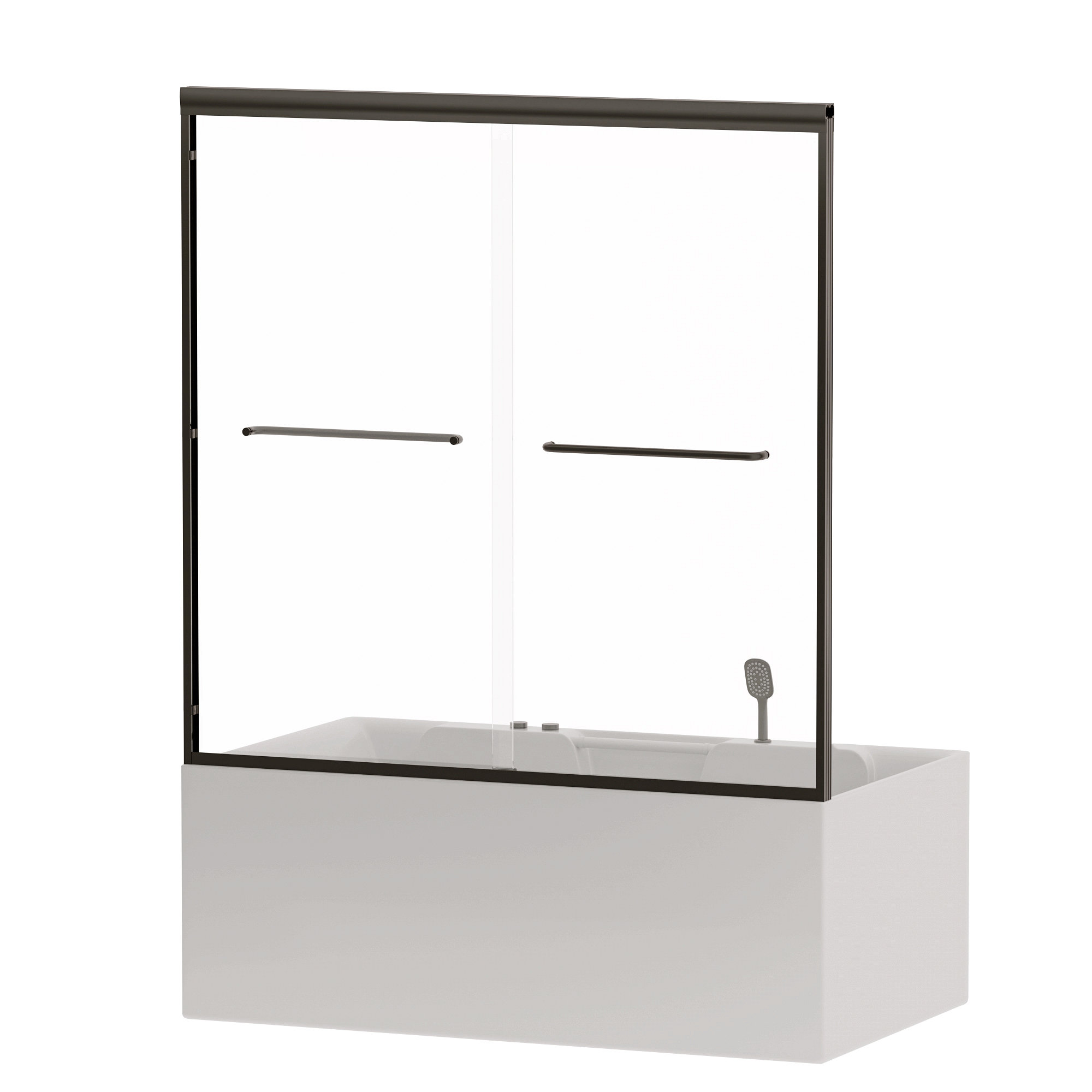 DAPPER DOODLES INC 56"-60" W X 58" H Double Sliding Bathtub Shower Door ...