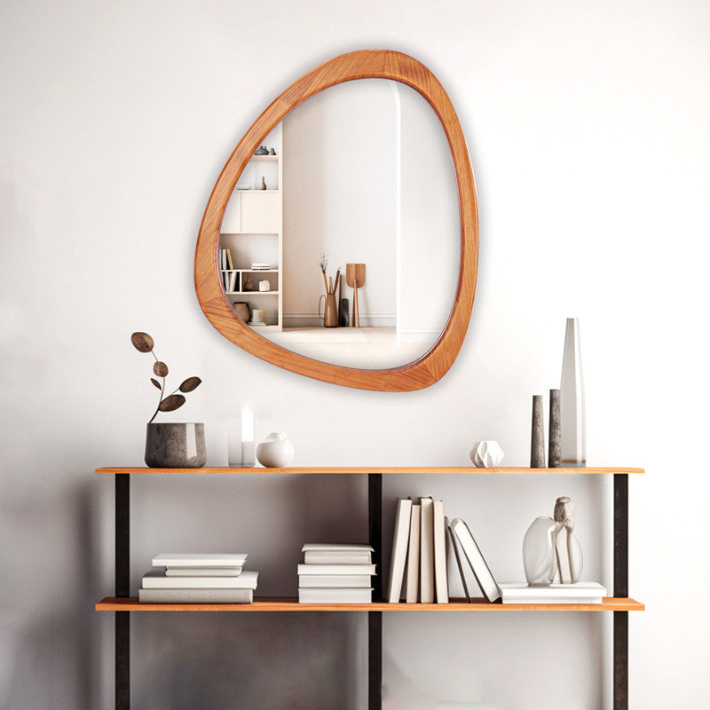 Wrought Studio Doruk Irregular Wooden Bathroom/Vanity Mirror & Reviews ...