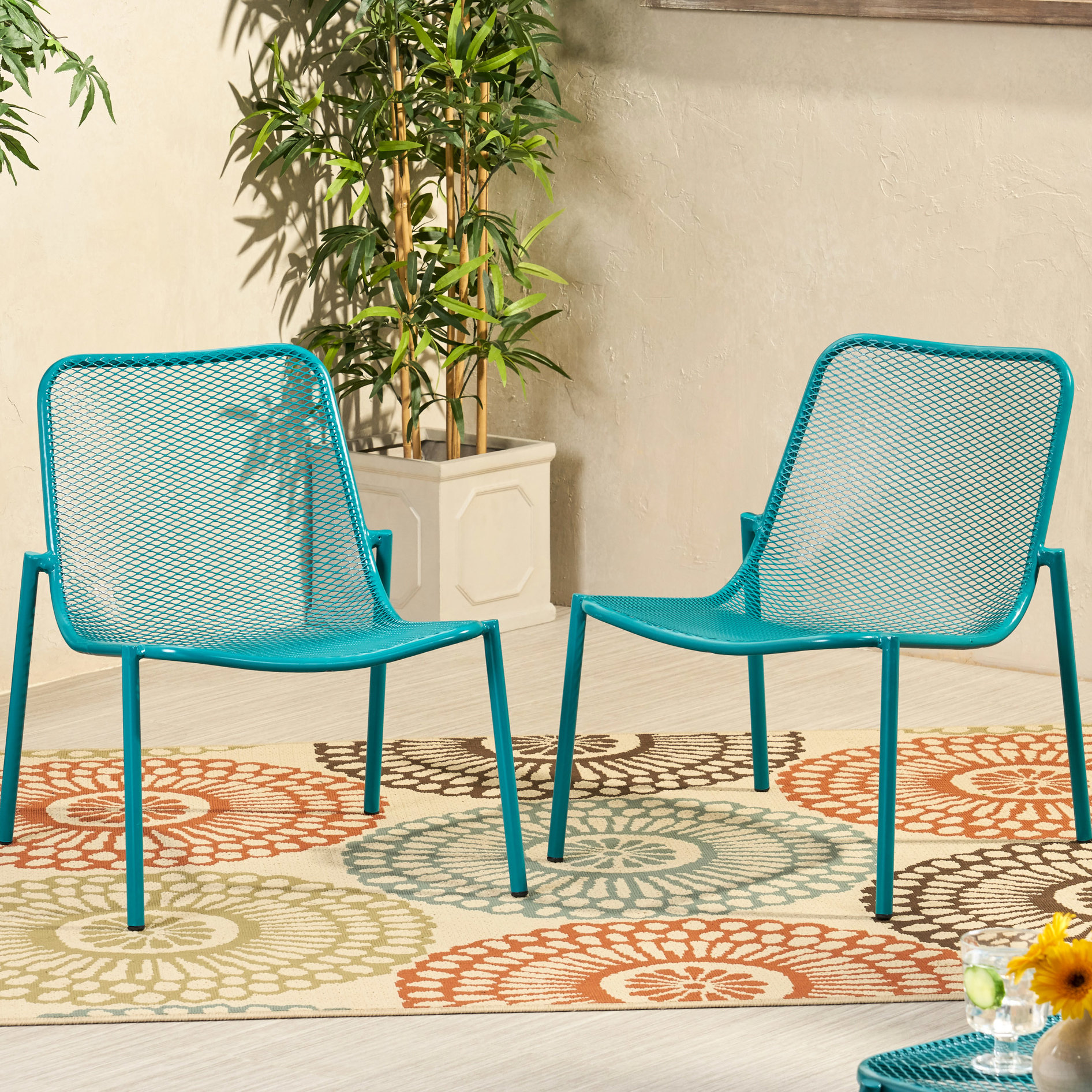Wrought Studio Stackable Chairs For Outdoor Use, Stable, 26" W X 21.98 ...