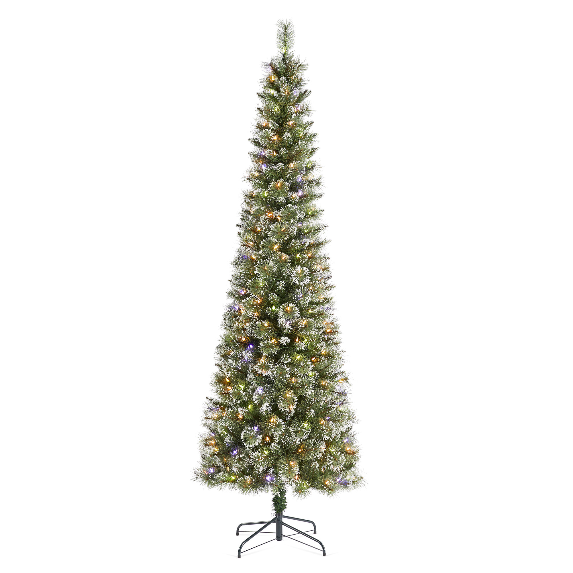 The Holiday Aisle® Portland Cashmere Pine-7.5Ft Prelit Flocked ...