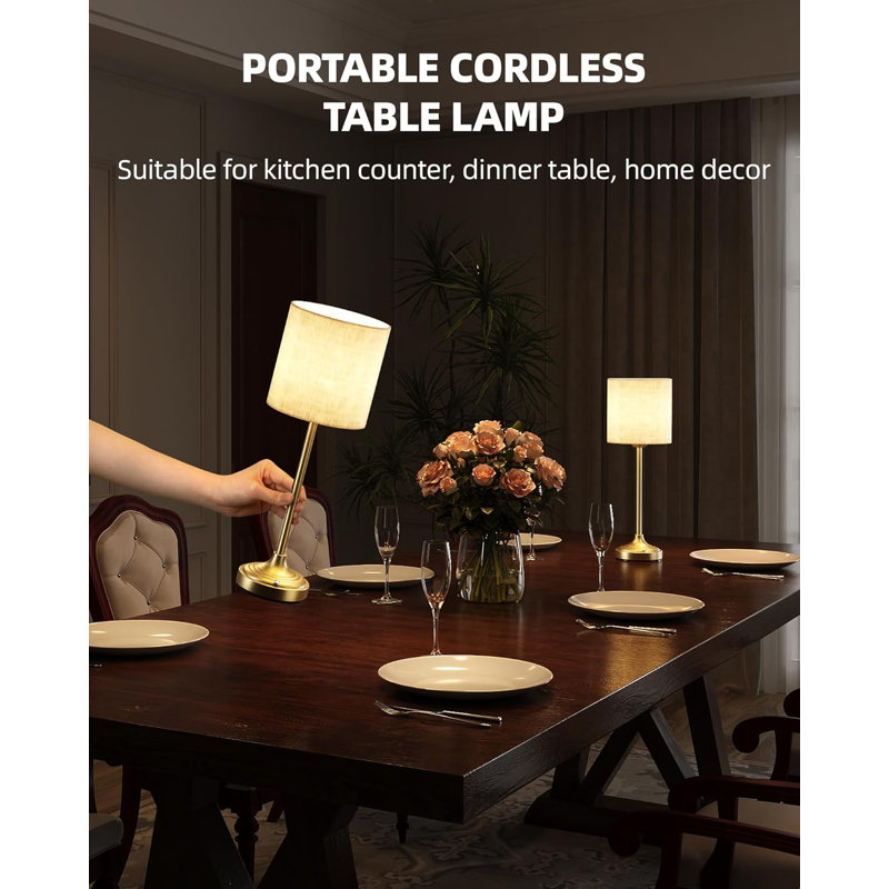 Ebern Designs Cordless Led Table Lamp, 8000mah Rechargeable Battery ...