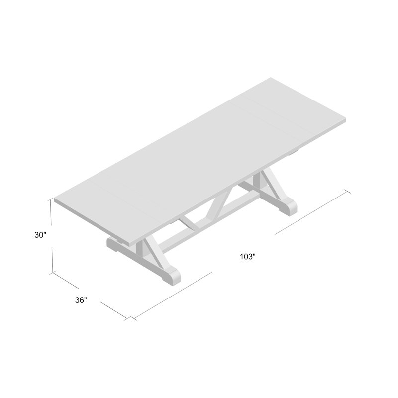 Beachcrest Home™ Den Wood Dining Table "& Reviews" | Wayfair