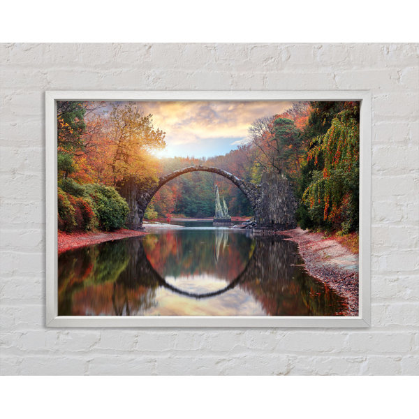 Bright Star Semi Circle Bridge Over The River - Single Picture Frame ...