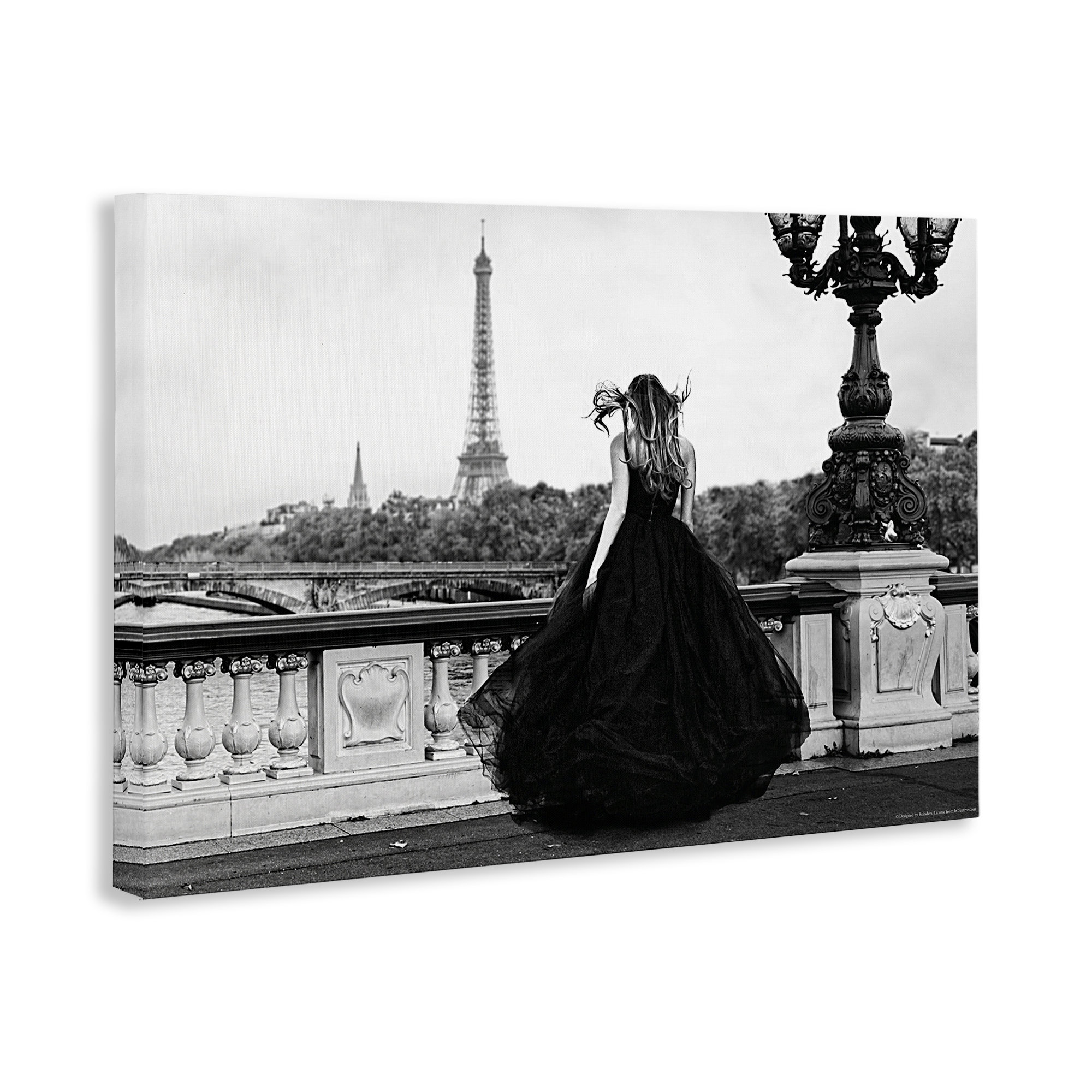Red Barrel Studio® Girl in Gown Cityscape Canvas Wall Art by Reinders ...