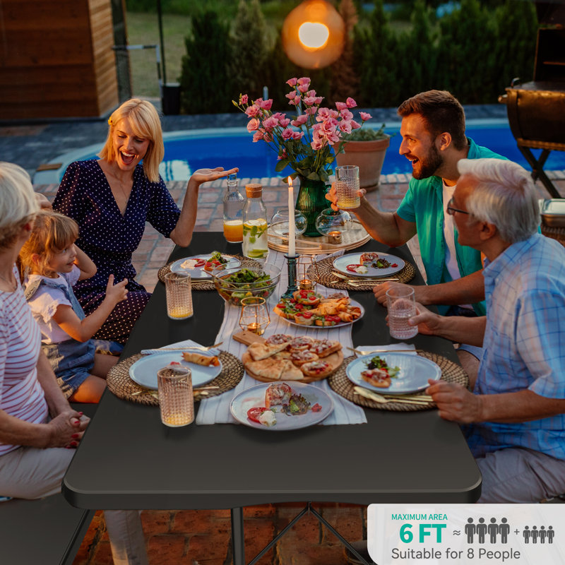 Wade Logan® Ashien 2 Patio Picnic Bench & Reviews | Wayfair