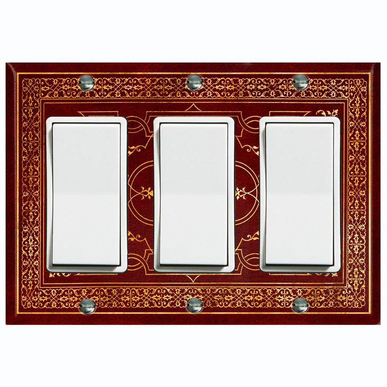WorldAcc Patterned 3 - Gang Rocker Standard Wall Plate | Wayfair