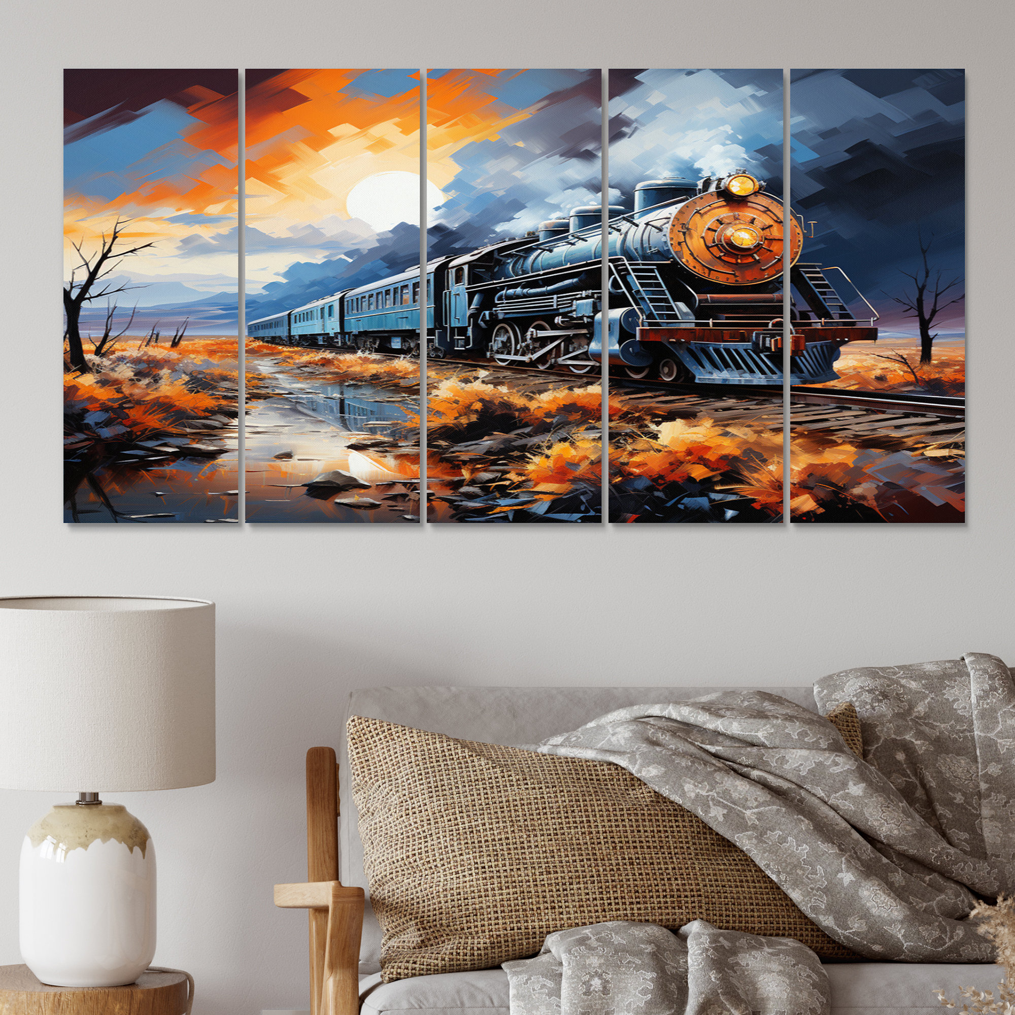 Williston Forge Abstract Train Sublime Landscapes II On Canvas 5 Pieces ...