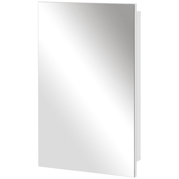 Ebern Designs Recessed Bathroom Mirror Cabinet with Storage and Mirror ...