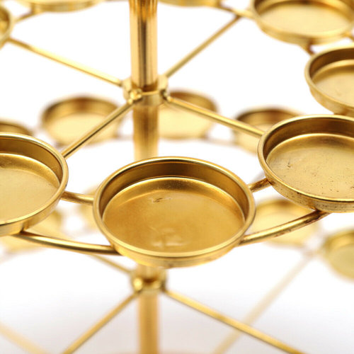 Everly Quinn 14.37" 3 - Tier 49 Heads Candle Stand Ghee Lamp Holder ...