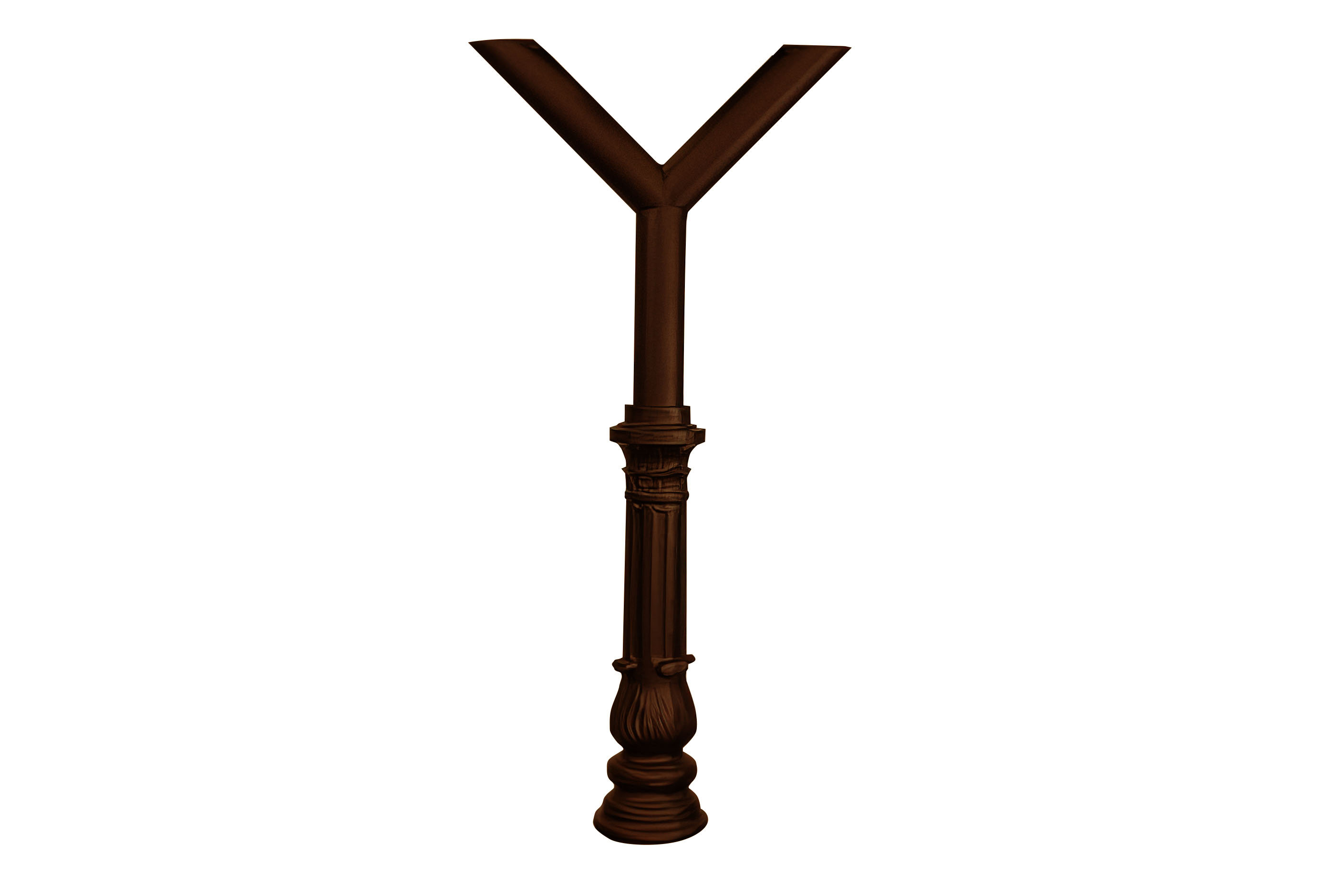 Qualarc Penfield Triple Mailbox Post - 62'' Tall with Fluted Base ...