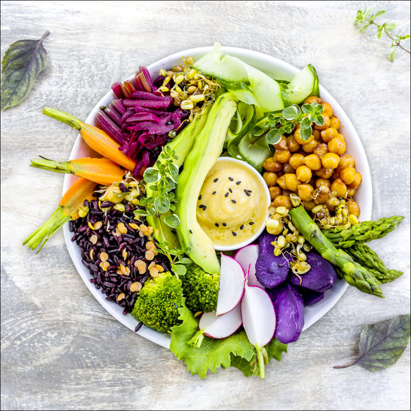 Brambly Cottage Vegetable Bowl II - No Frame Art Prints on Float Glass ...