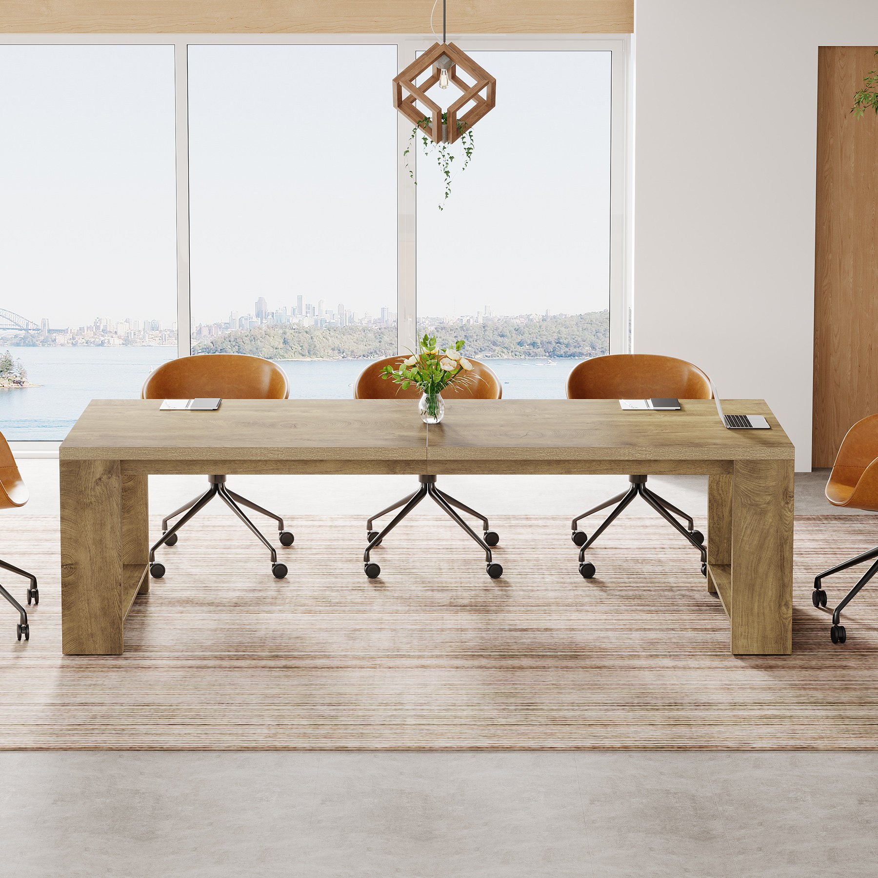 Millwood Pines 7 ft Modern Rectangle Meeting Room Desk for Boardroom ...