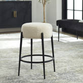 Latitude Run® Huntoon Upholstered Counter Stool with Metal Frame ...