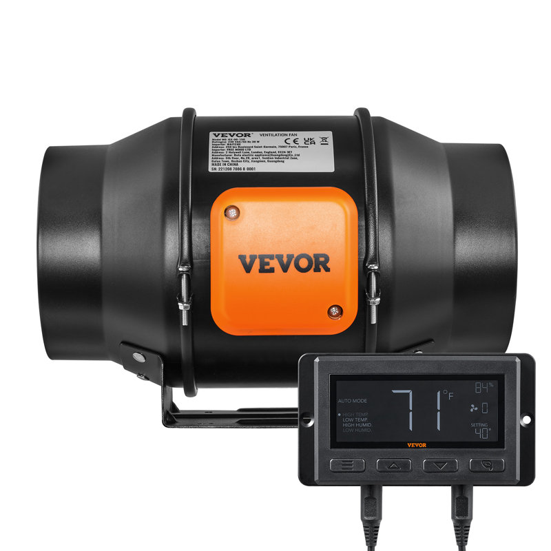 VEVOR 38 Watt Inline Duct Fan | Wayfair