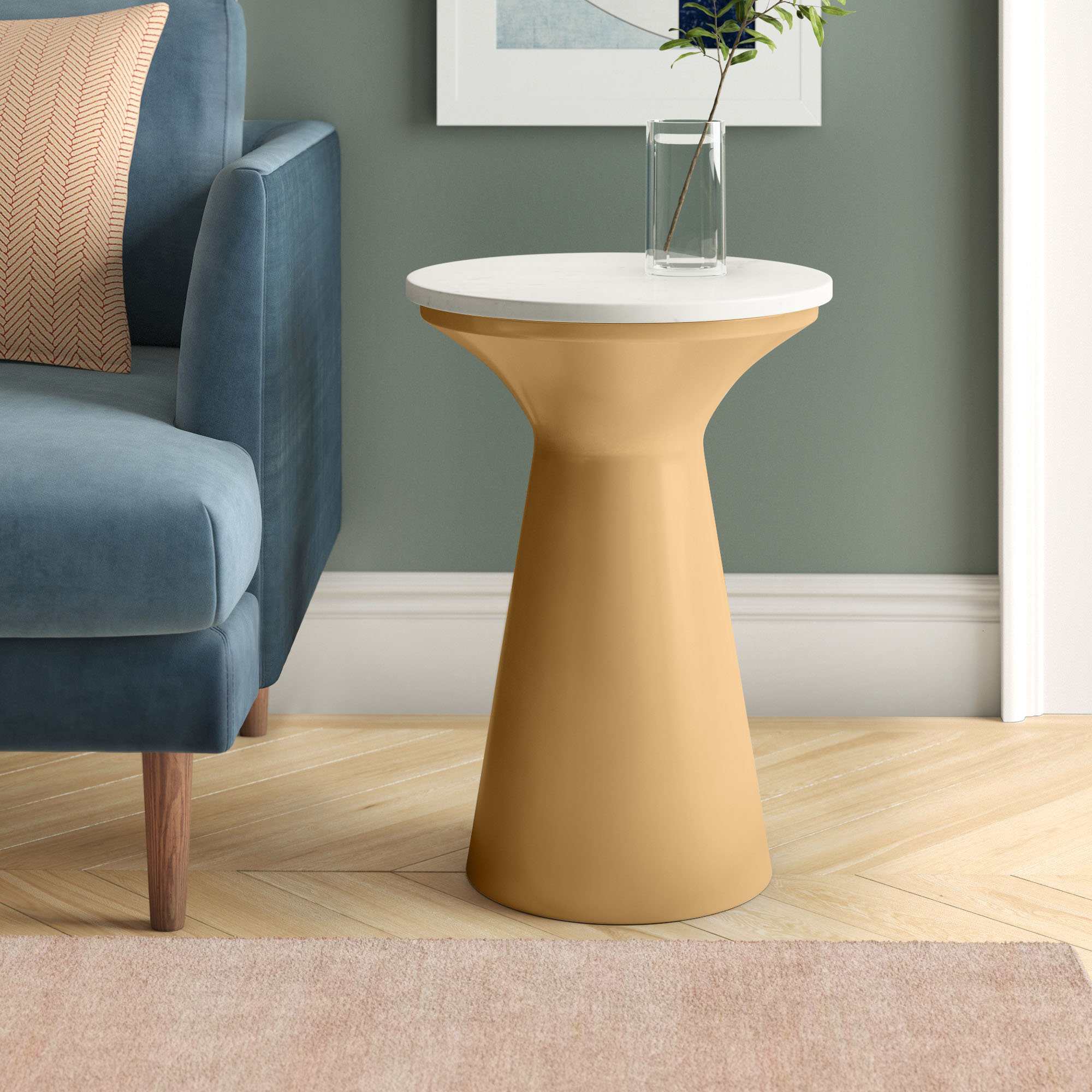 Joss & Main Quinley Marble Pedestal End Table & Reviews - Wayfair Canada