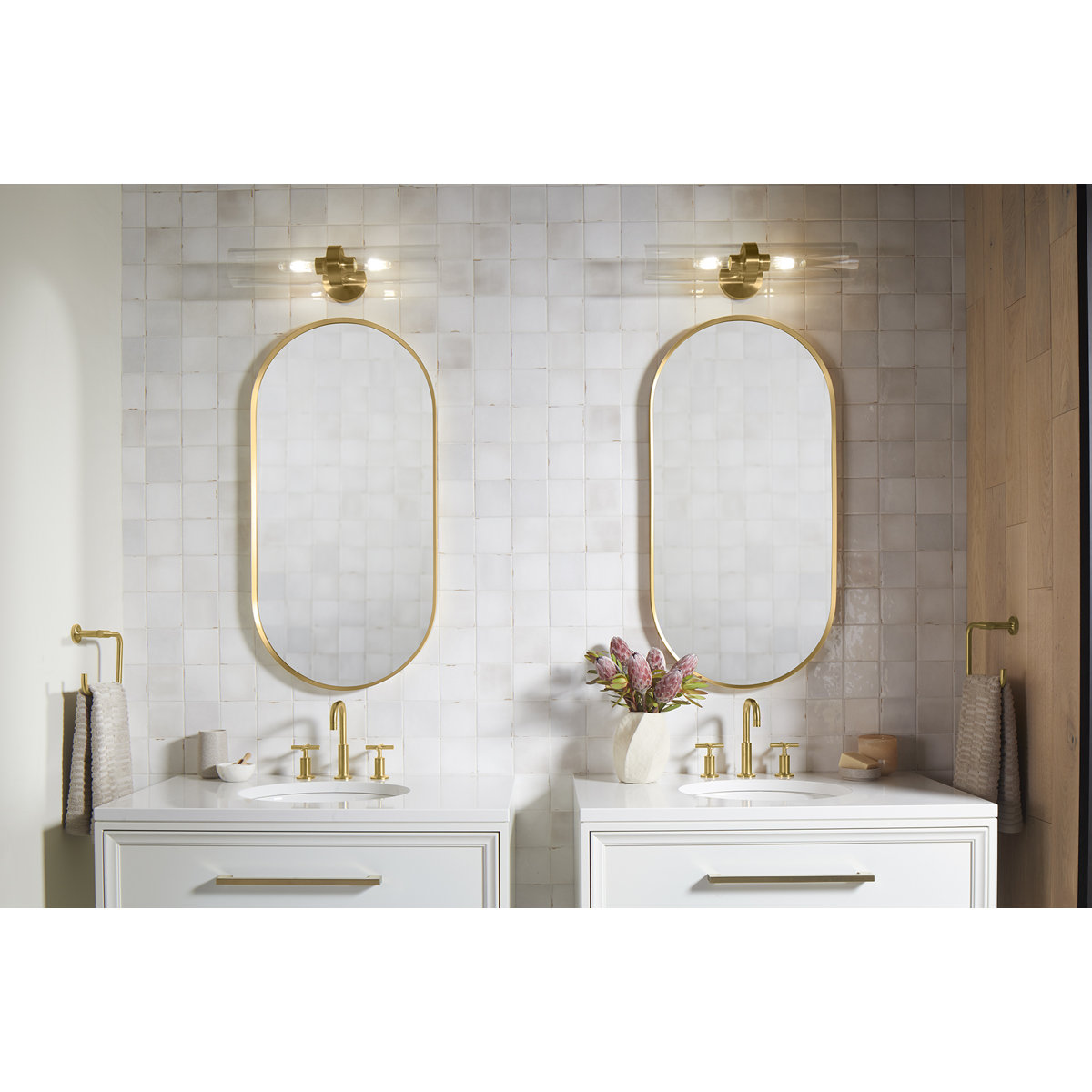Kohler Purist™ 2 Light Indoor Bathroom Vanity Light Fixture, UL Listed ...
