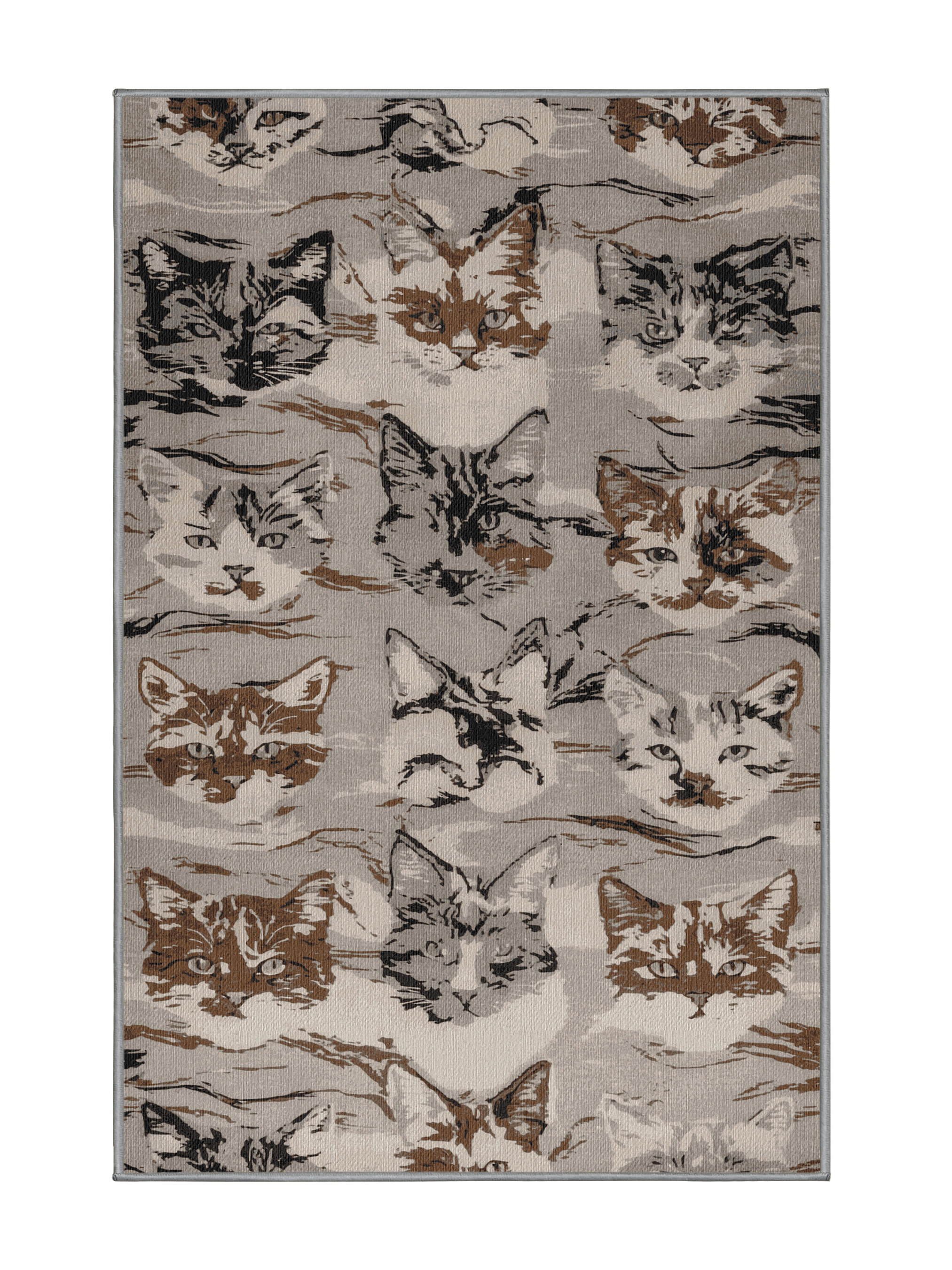 Dakota Fields Washable Marbled Cat Big Cats Area Rug | Wayfair
