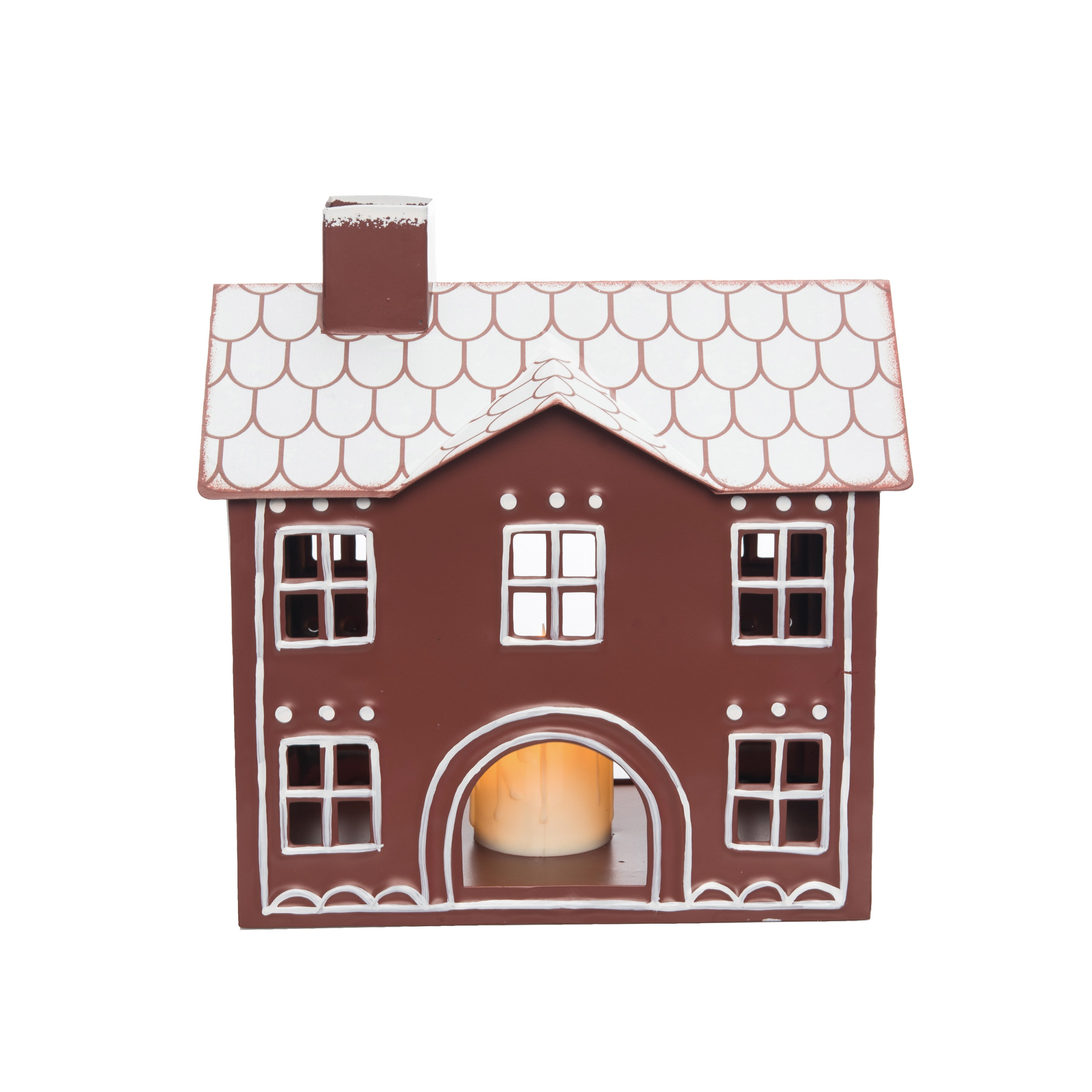 The Holiday Aisle® Metal 9.25 in. Multicolor Christmas Gingerbread ...