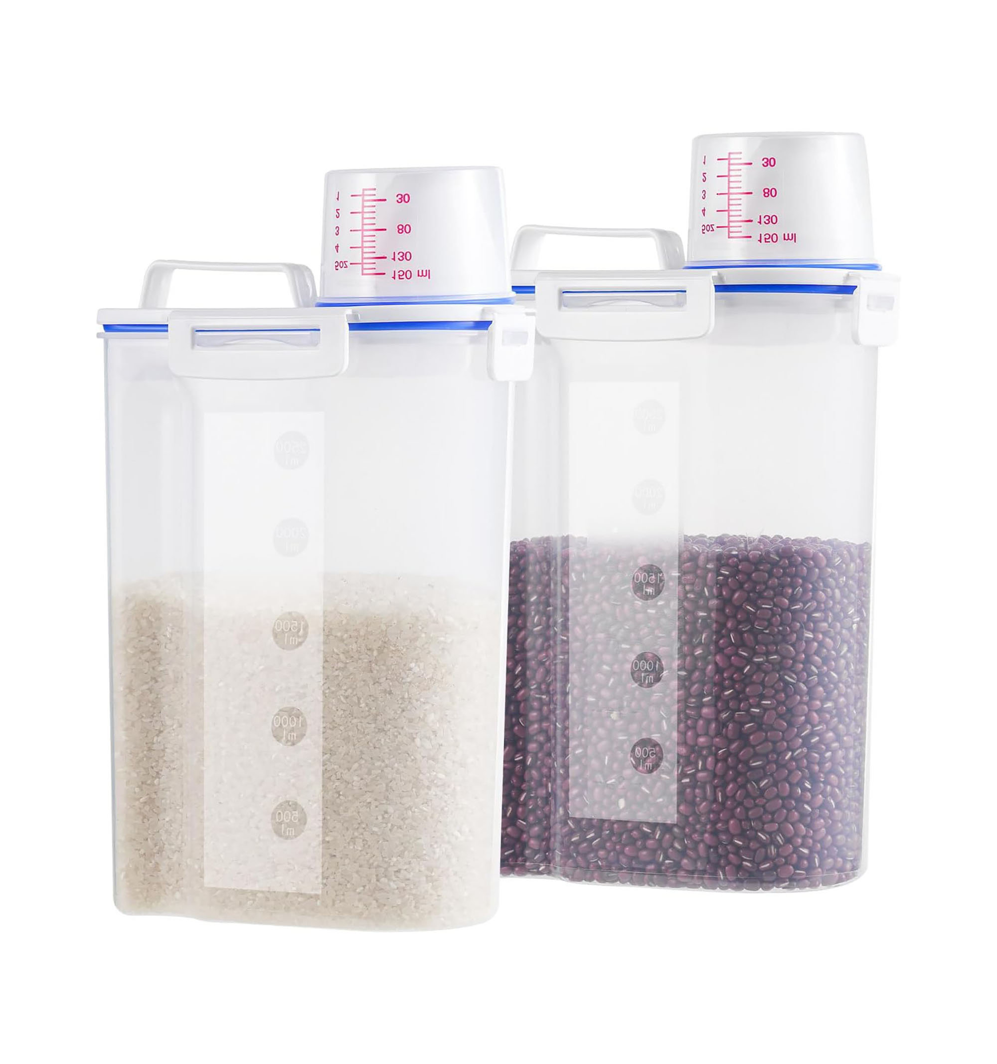 Prep & Savour 2 Pcs,Rice Dispenser Flour Storage Container, Airtight ...