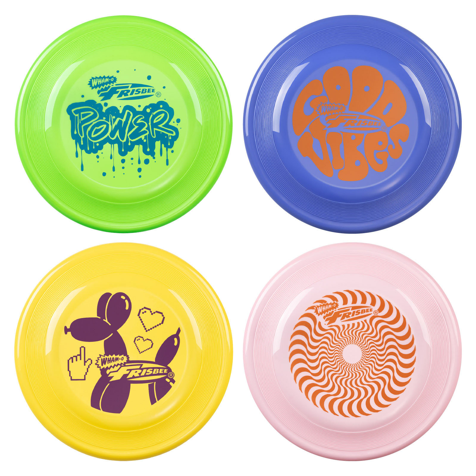 Wham-O Frisbee Fastback 4 Pack Flying Disc, 9.35 Inch Dog-friendly ...