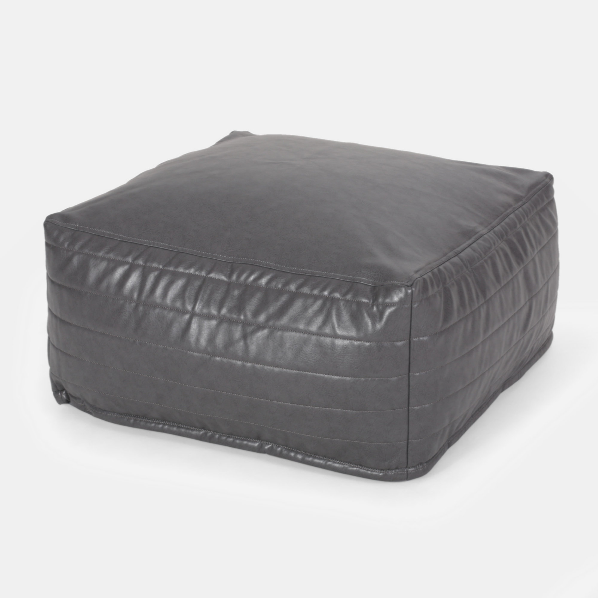 Latitude Run® Bambo Faux Leather Rectangle Pouf | Wayfair