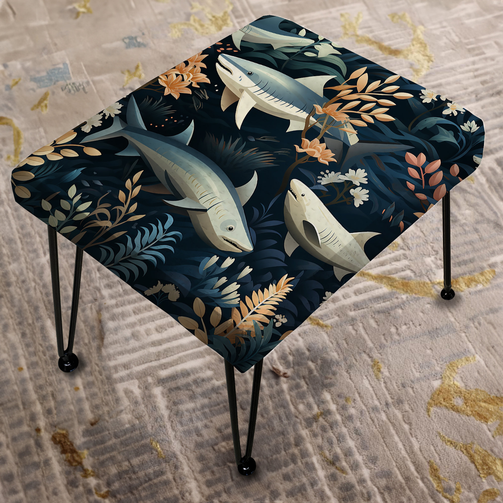 East Urban Home Merland - Animal Print Rectangle Ottoman | Wayfair