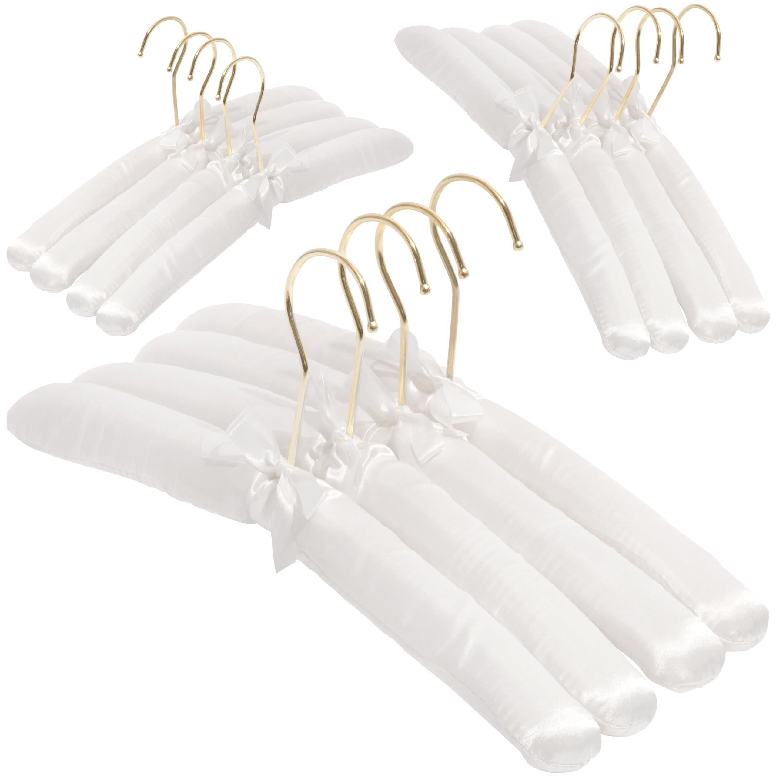 Rebrilliant Padded Clothing Hangers For Women Clothing - Ivory, Set Of ...