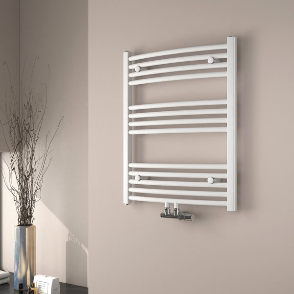 EMKE Bathroom Radiator, Curved Towel Radiator With Middle Connection ...