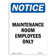 SignMission Maintenance Room Employees Only Sign | Wayfair