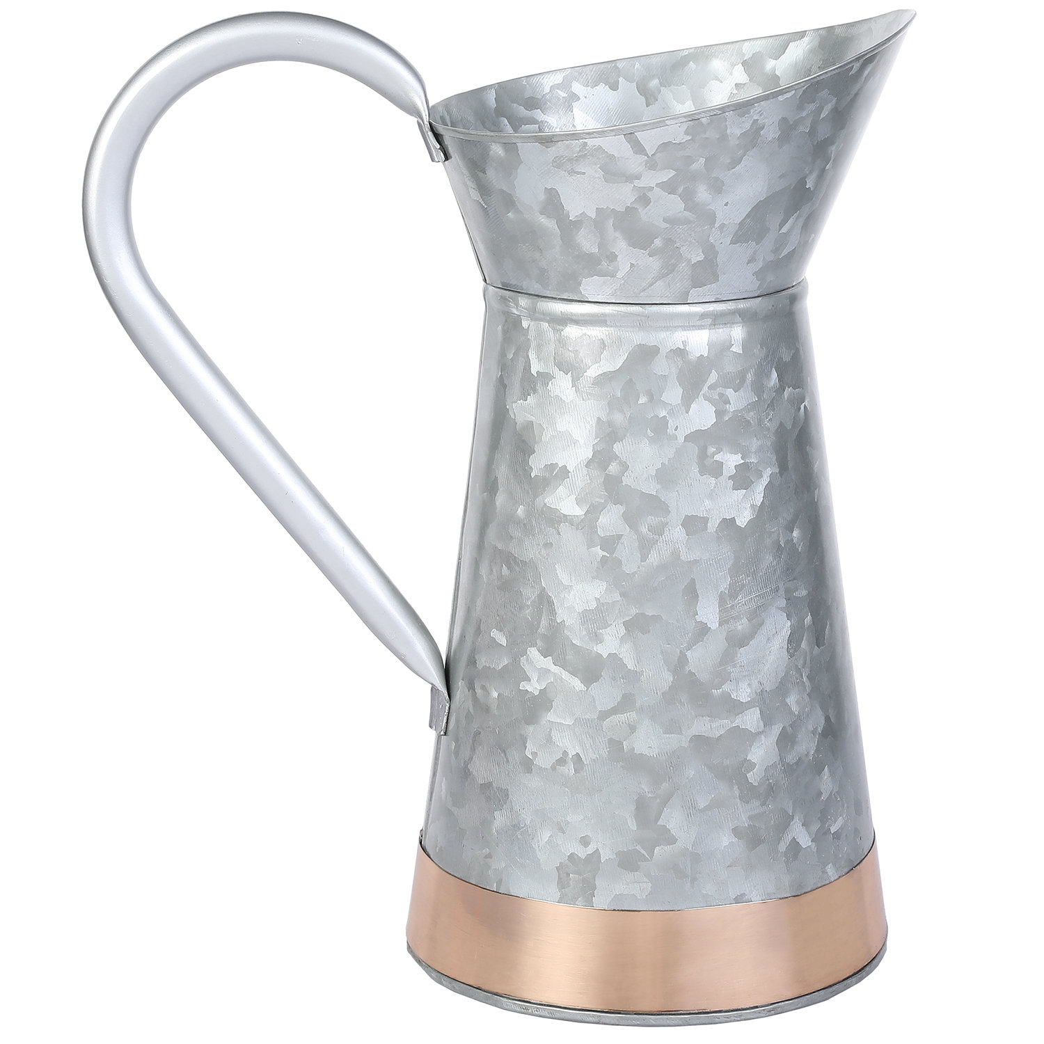 Gracie Oaks Yannery Farmhouse Galvanized Metal Decorative Pitcher | Wayfair