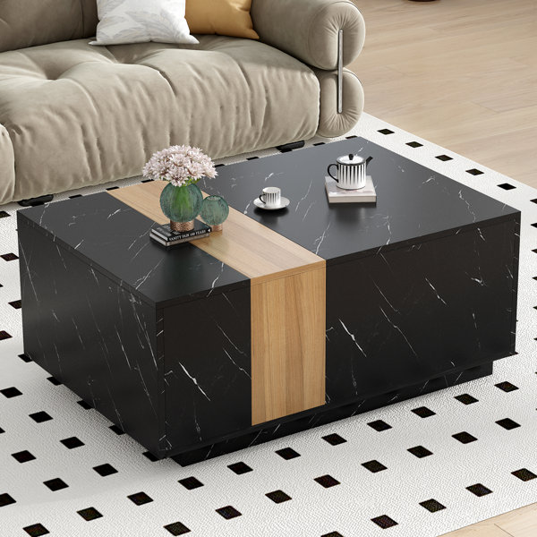 Wrought Studio™ Coffee Table with 2 Storage Drawers,Practical Cocktail ...