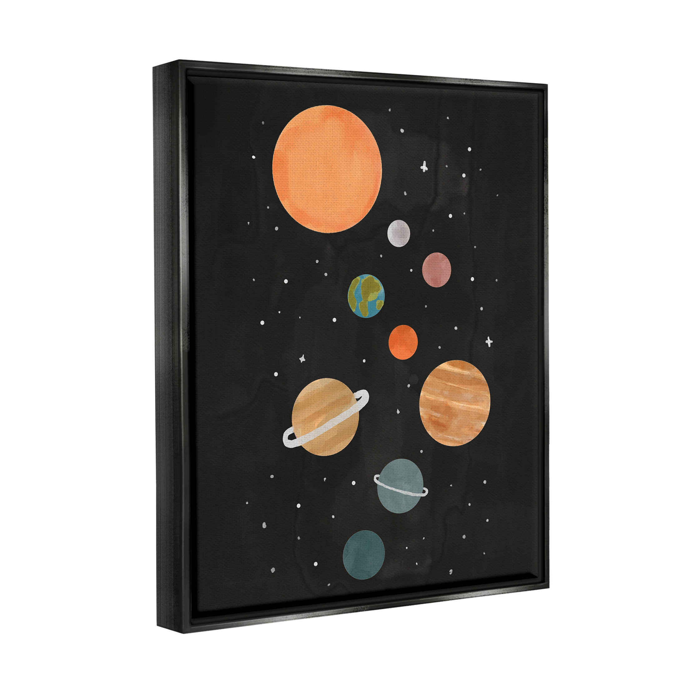 Red Barrel Studio® Solar System Planets Sky - Floater Frame Graphic Art ...