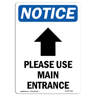 SignMission Please Use Main Entrance Sign with Symbol | Wayfair