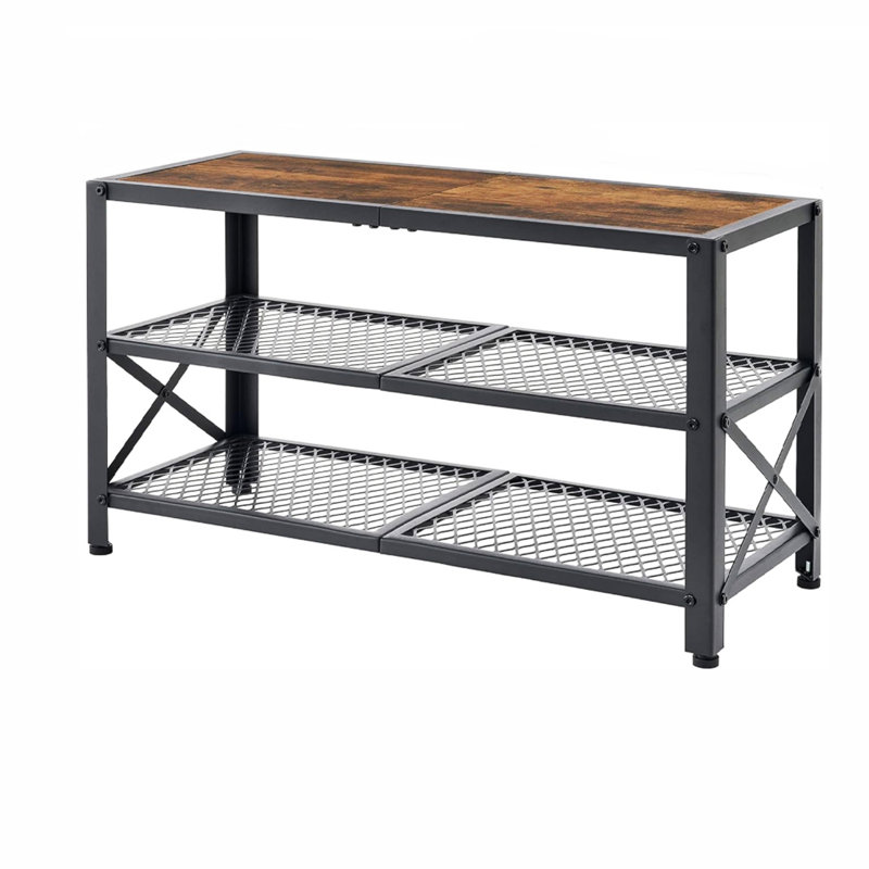 Gracie Oaks 3-Tier Shoe Rack Bench | Wayfair