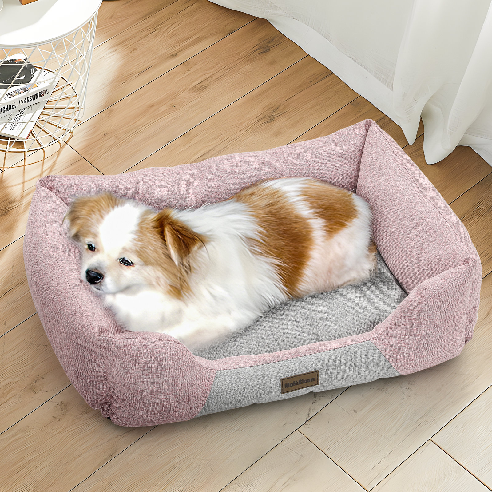 MoNiBloom Cuddler Dog Bed, Dog Sofa Bed with Sides, Non-Slip Bottom for ...