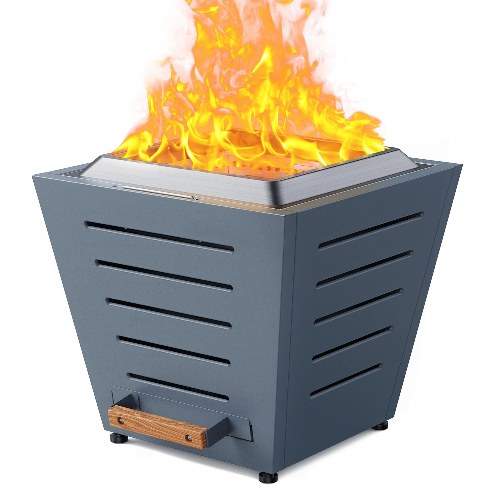 August Grove® Smokeless Fire Pit Stainless Steel Wood Burning Fireplace ...