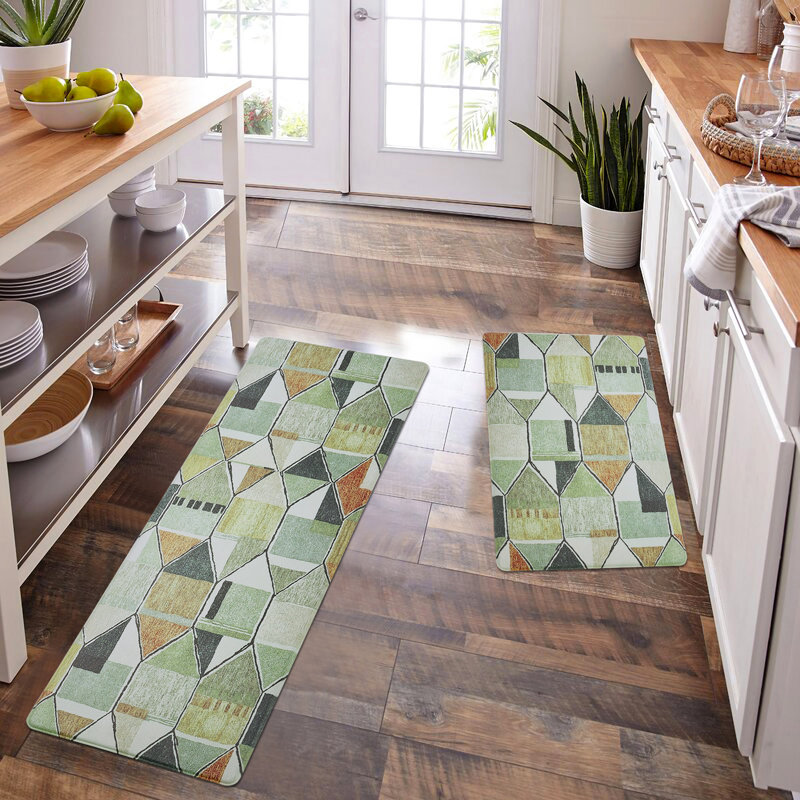 Prep & Savour Anti Fatigue Cushioned Kitchen Mats For Floor 2 Pieces ...