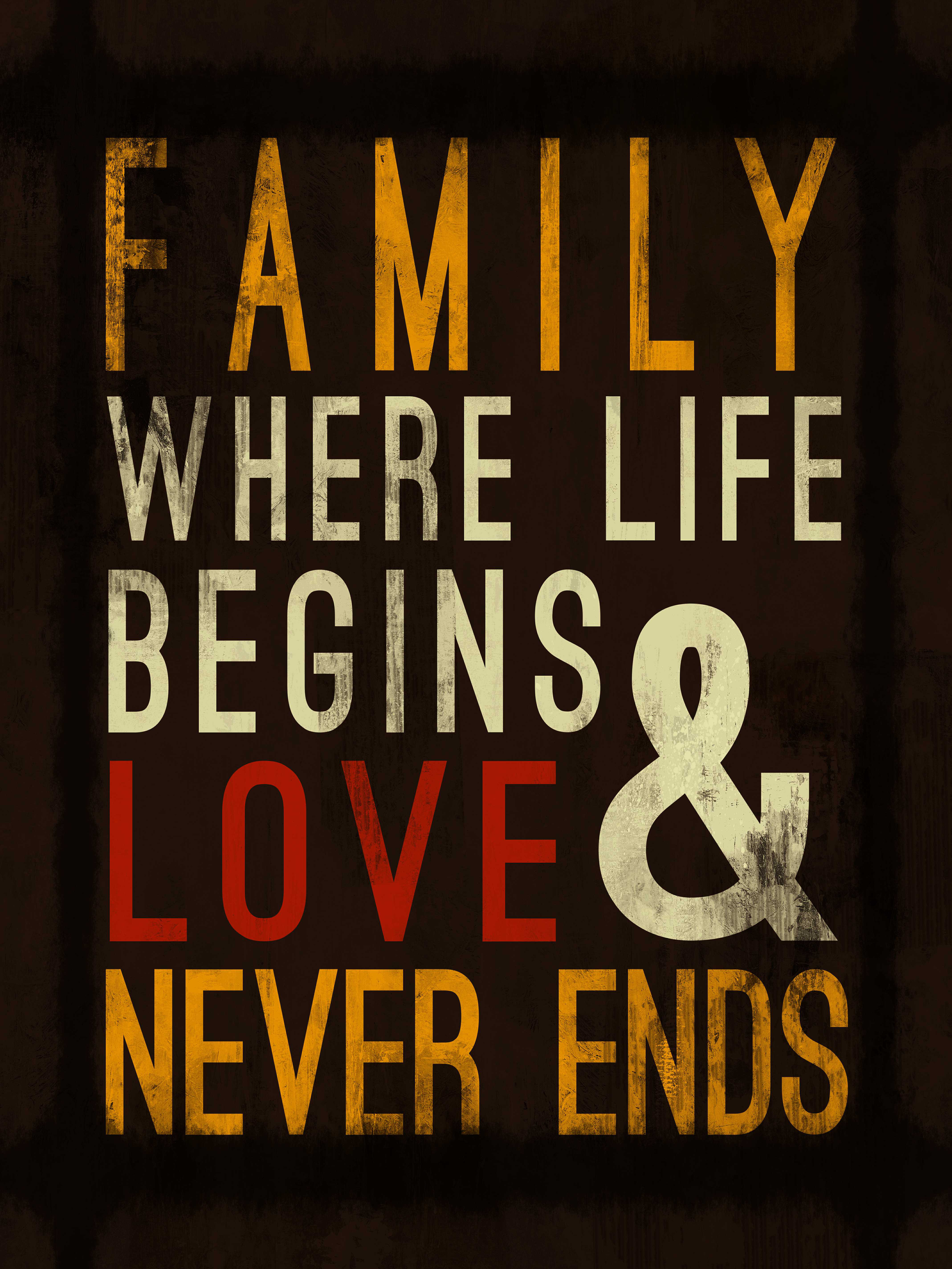 Trinx Family Never Ends - Wrapped Canvas Textual Art | Wayfair