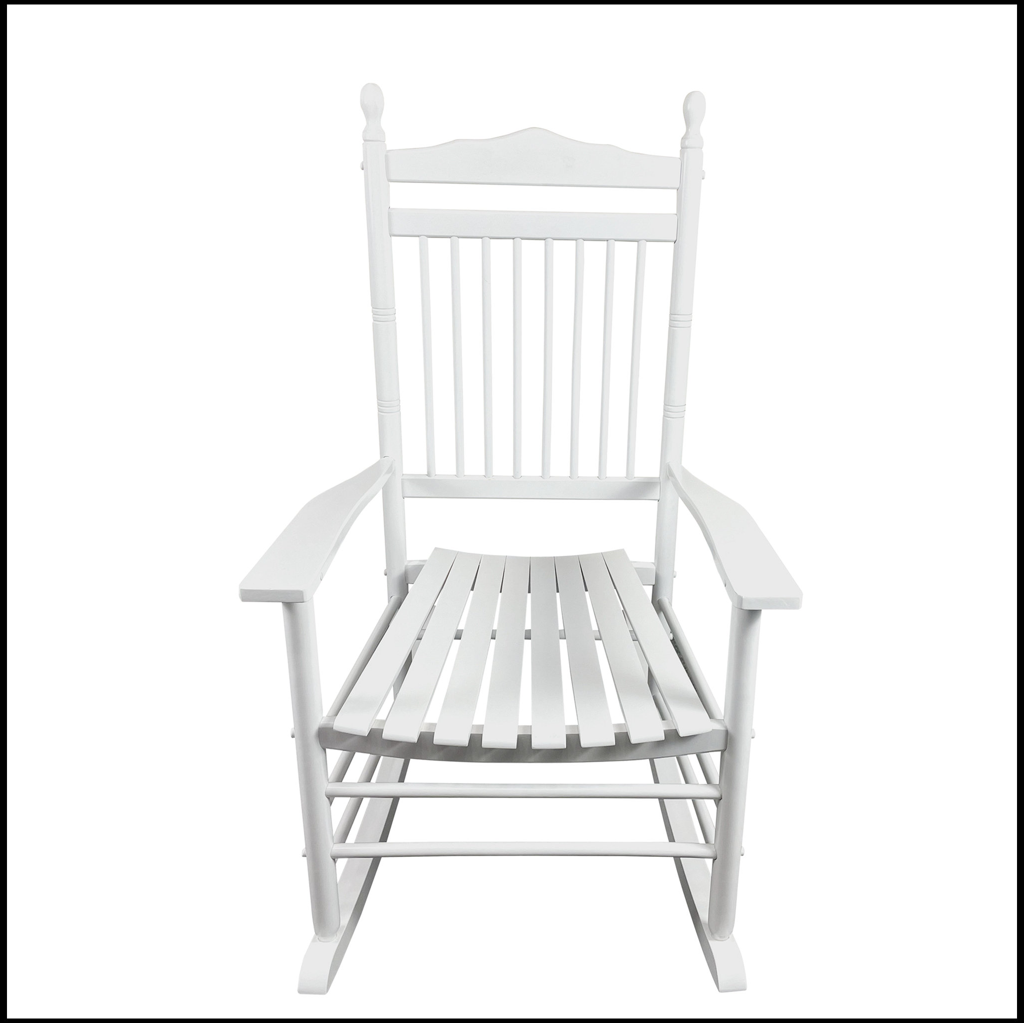 August Grove® Outdoor Carien Rocker Solid Wood Chair | Wayfair