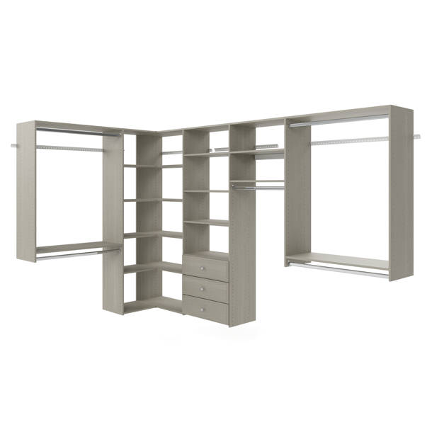 Dotted Line™ Grid 48'' - 96'' Closet System (Can Be Cut To Fit ...