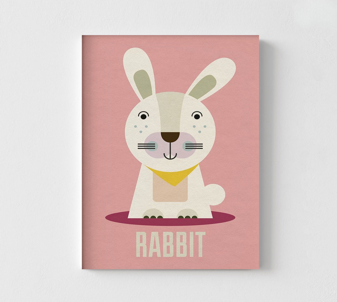 WeFrameArt Rabbit Kids Nursery By Gary Williams, Rabbit Cute New Baby ...
