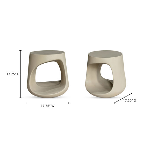 AllModern Trae Concrete Outdoor Bar Stool & Reviews | Wayfair