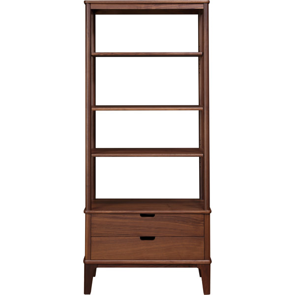 Stickley Walnut Grove 77" H x 32" W Solid Wood Etagere Bookcase | Perigold