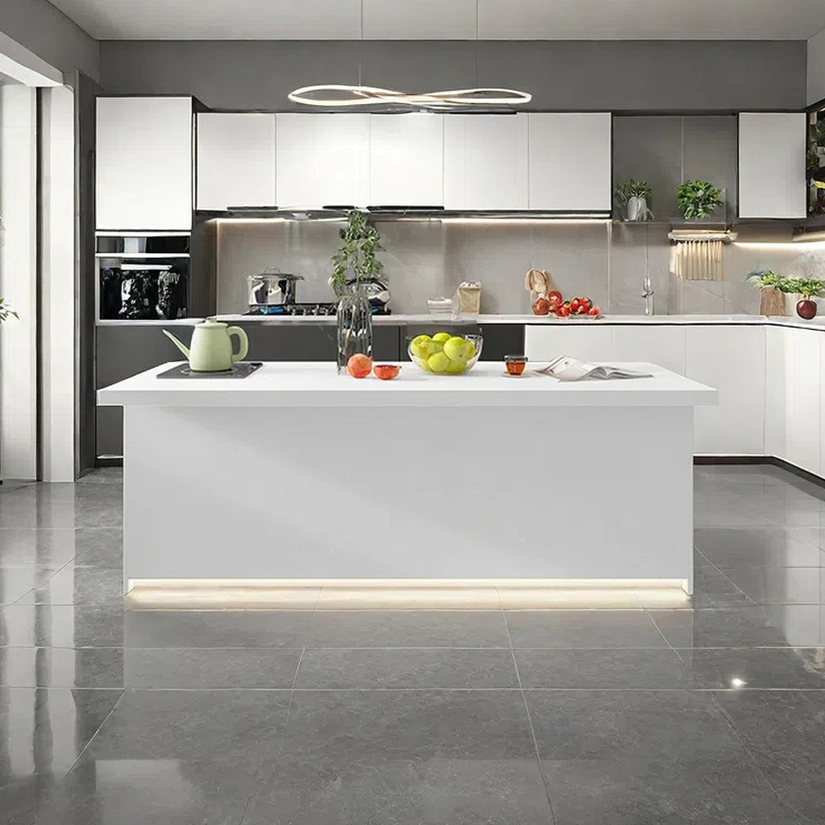 Artistic Soul XKX Premium Furniture Marble Top Kitchen Island | Wayfair