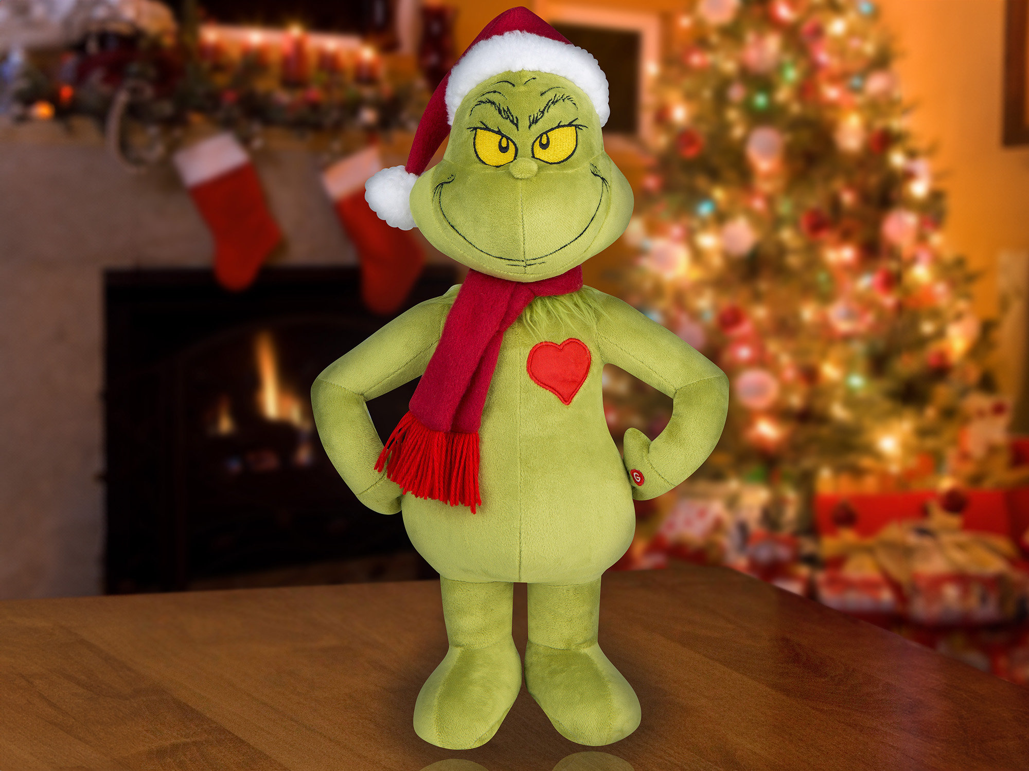Gemmy Industries 19.5-inch Dr. Seuss The Grinch Christmas Plush Front ...