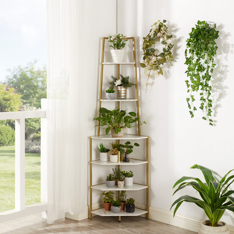 Trent Austin Design® Pursel 68.5'' Tall 5 Tier Corner Bookcase ...