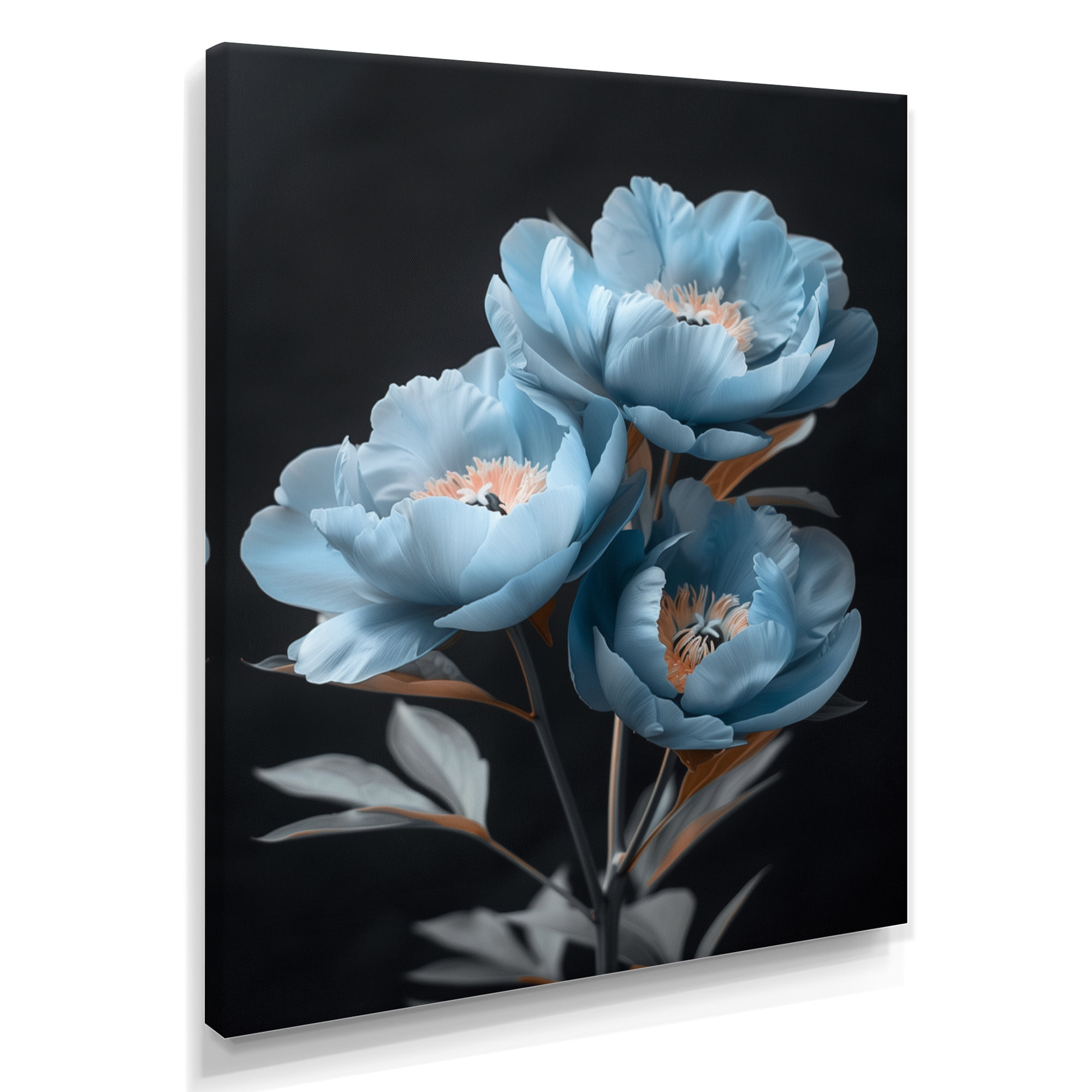 Winston Porter Blue Black Ethereal Crystal Beauty Peonies I - Peonies ...